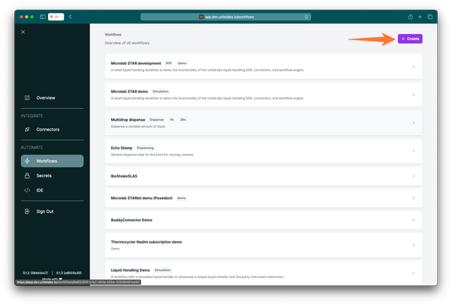 How to create a workflow? - UniteLabs Docs