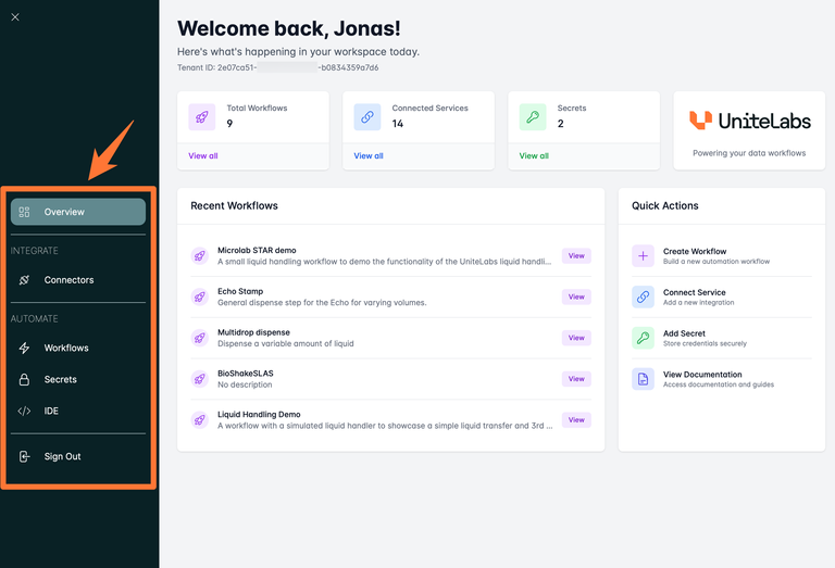 Navigation - UniteLabs Docs