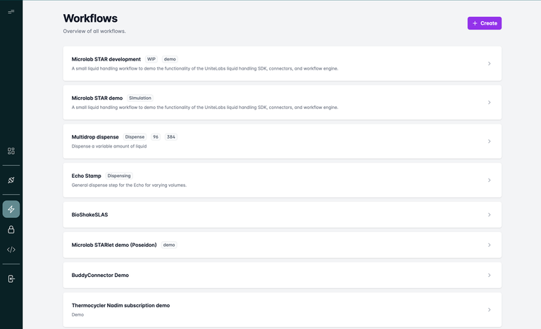 Workflows - UniteLabs Docs